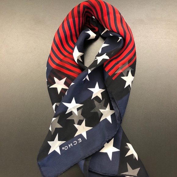 Echo | Accessories | Echo Silk Scarf Stars And Stripes | Poshmark